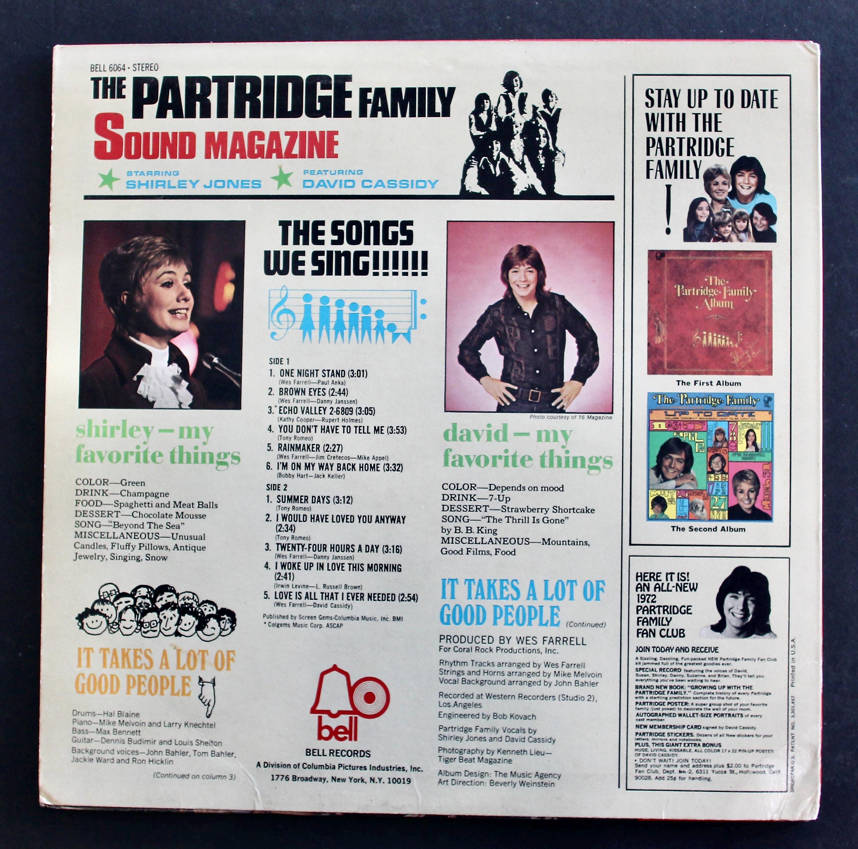 Vintage the Partridge Family Sound Magazine Vinyl Record Album 1971 - Etsy