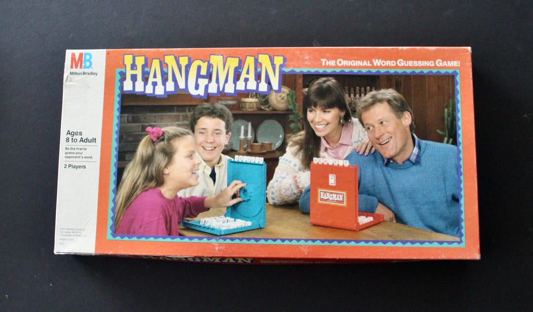 Vintage 1988 Milton Bradley Hangman Game Object: Be the 1st to Guess ...