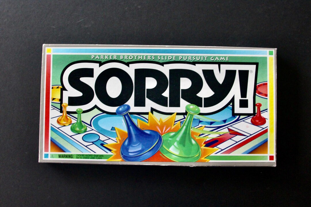Vintage Sorry Game - Slide Pursuit Game 1992 by Parker Brothers - Etsy