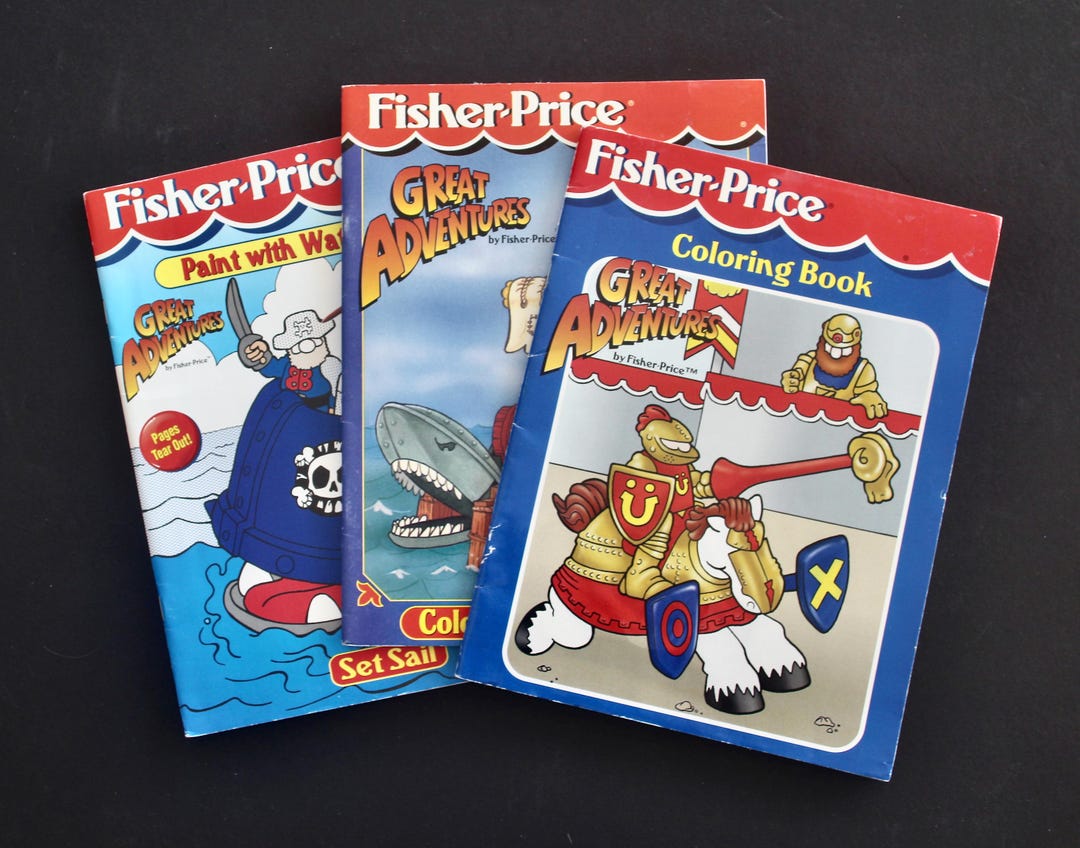 Vintage 1990's Fisher Price Little People Great Adventure 3 Books ...