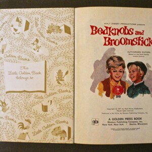 Vintage Little Golden Book Walt Disney D93 Bedknobs and Broomsticks 1971 1st Edition - Etsy