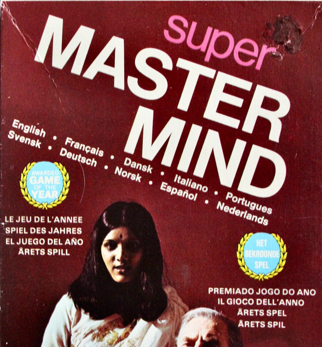 Vintage 1975 Super Master Mind Board Game - Break the Hidden Code - Etsy