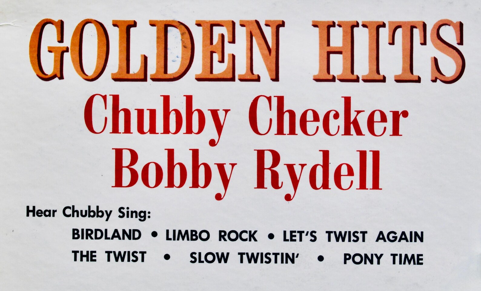 Vintage Bobby Rydell and Chubby Checker: golden Hits Vinyl Record Album ...