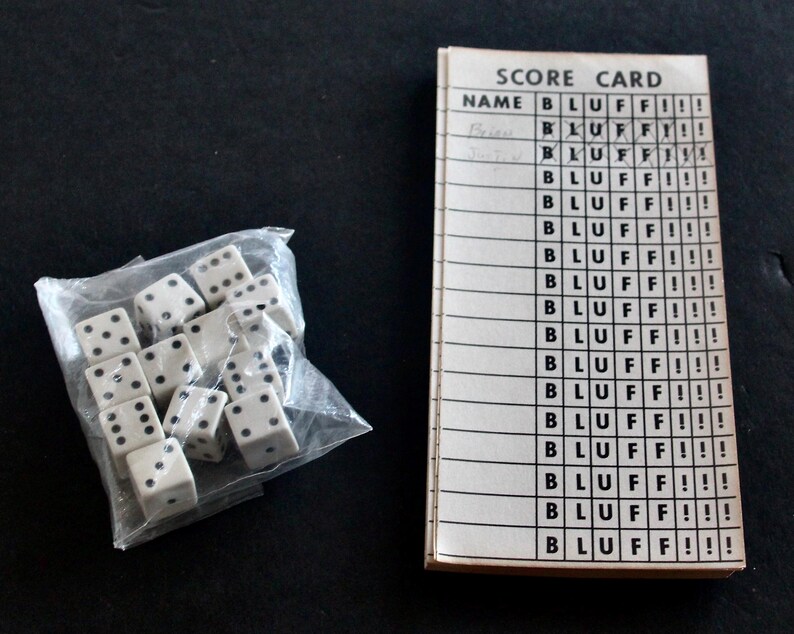Vintage Bluff Dice Game (rare) 1960's - Etsy