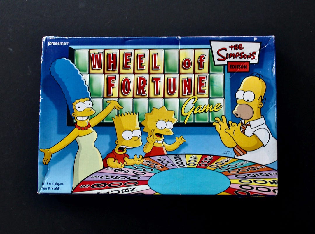 Wheel of Fortune Game - the Simpsons 2004 Edition by Pressman - Etsy