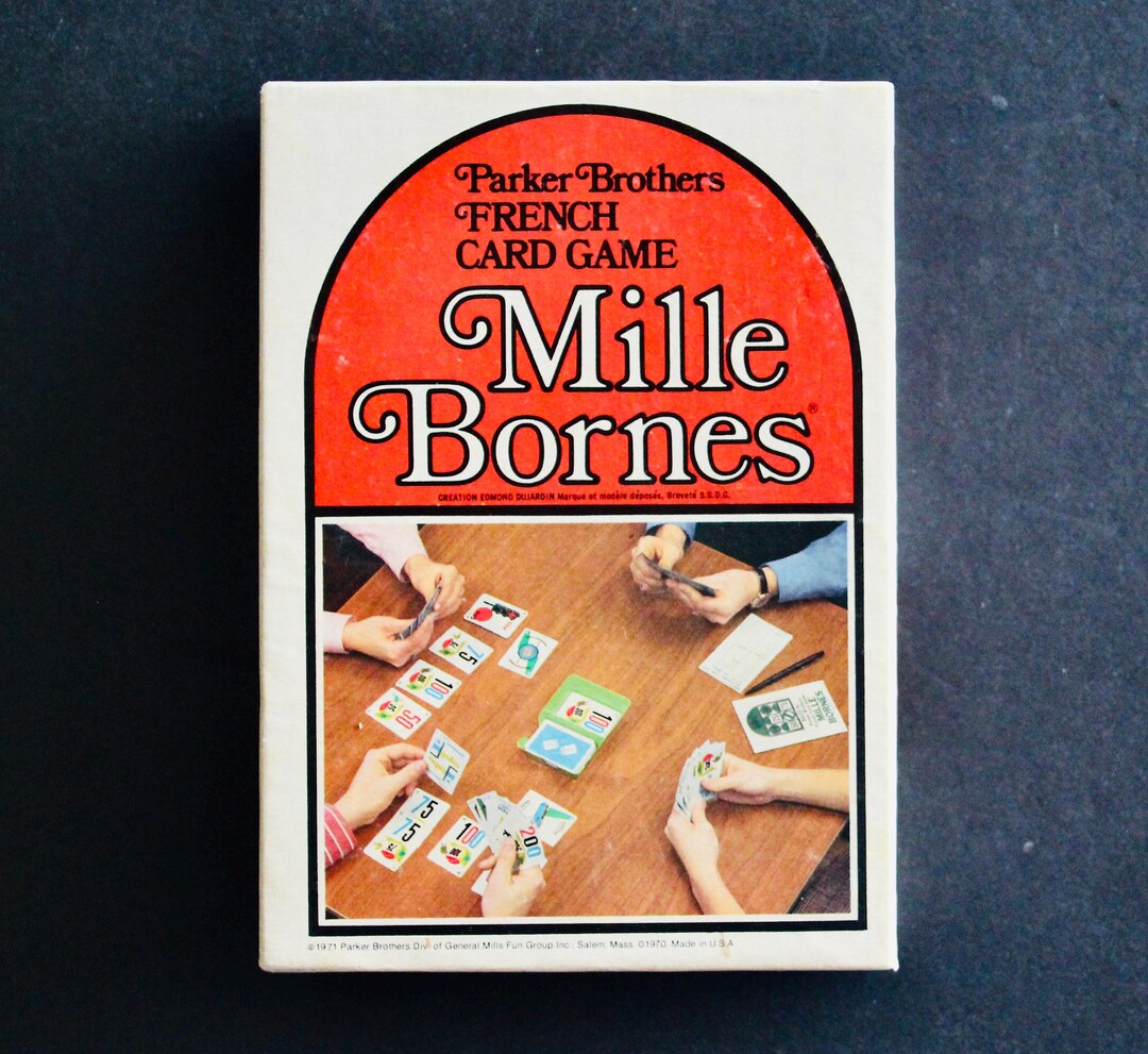 Vintage 1964 - Mille Bornes Card Game - French Carl Game - Etsy