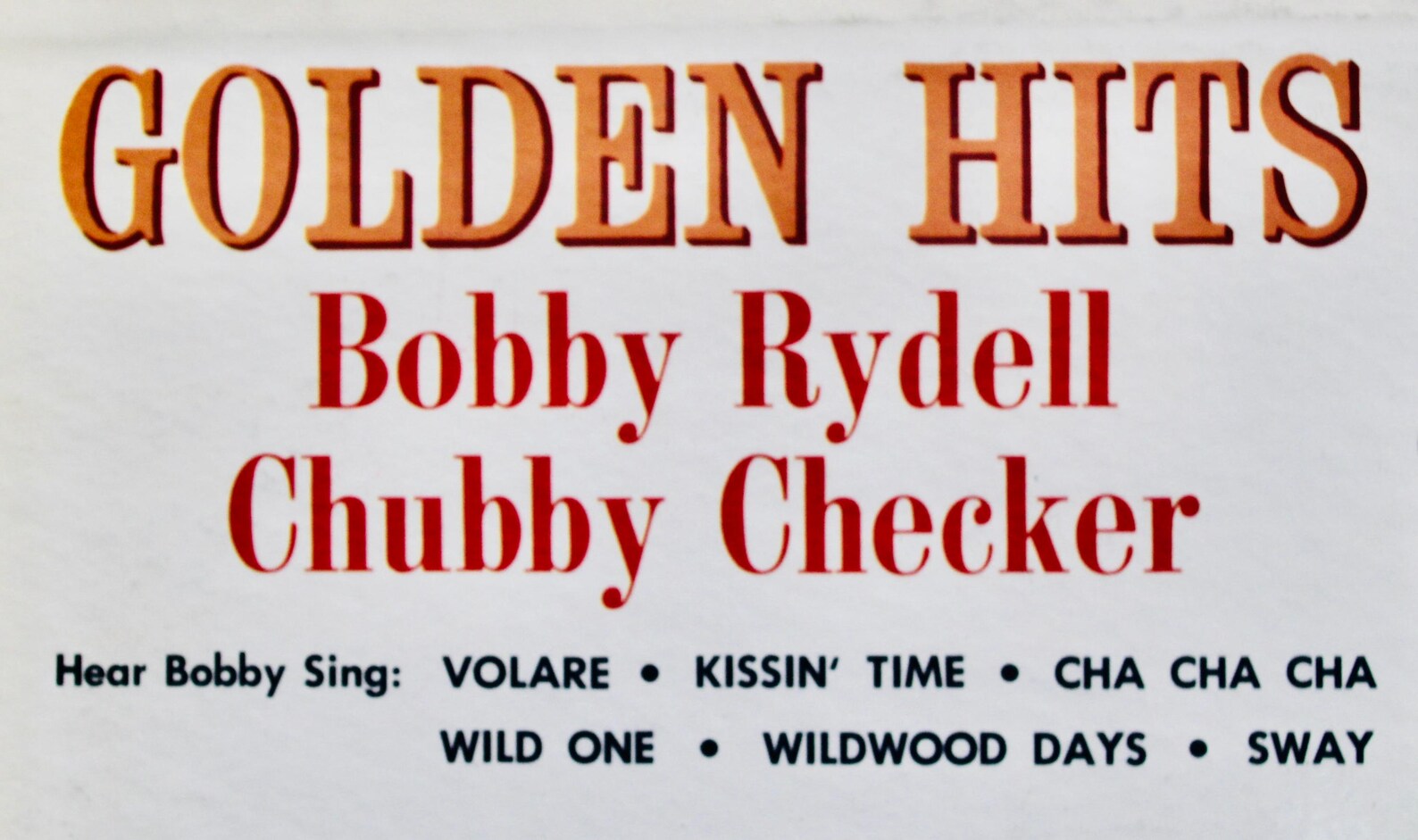 Vintage Bobby Rydell and Chubby Checker: golden Hits Vinyl Record Album ...