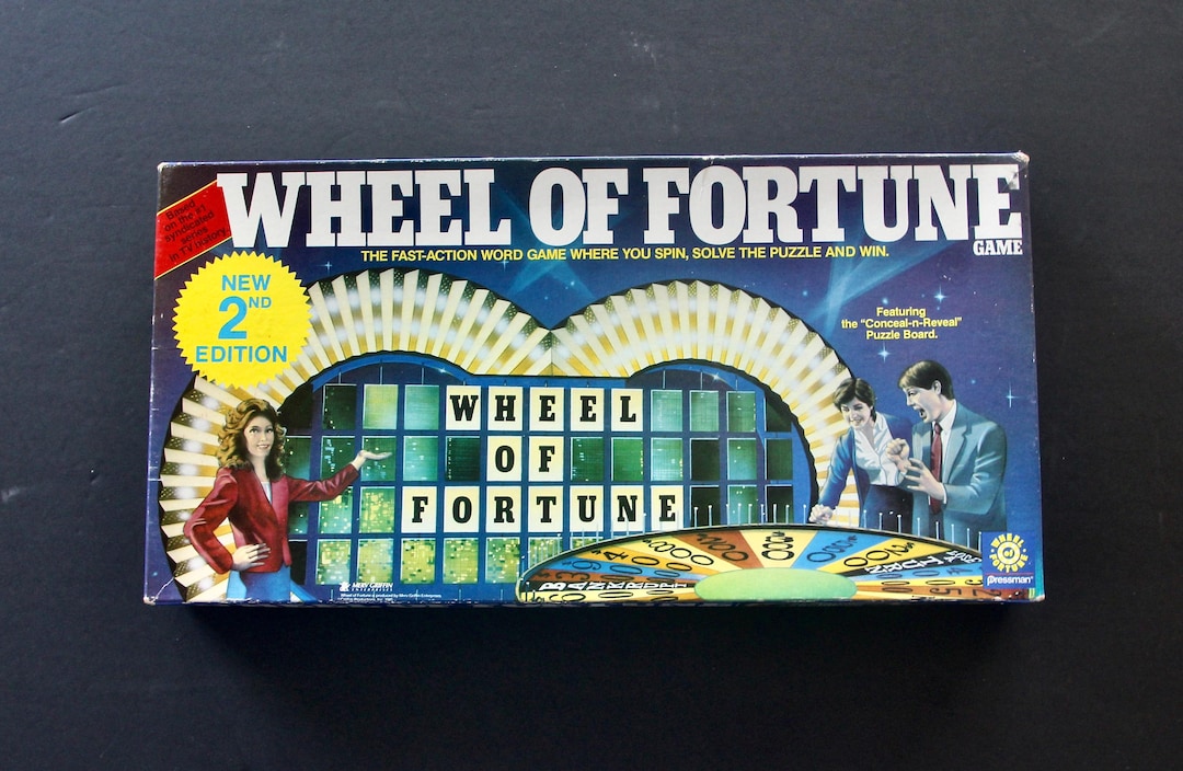 Vintage 1985 Wheel of Fortune Game Fast-action Word Game, Spin, Solve ...