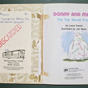 Vintage Little Golden Book 160 Donny & Marie the Top Secret Project ...