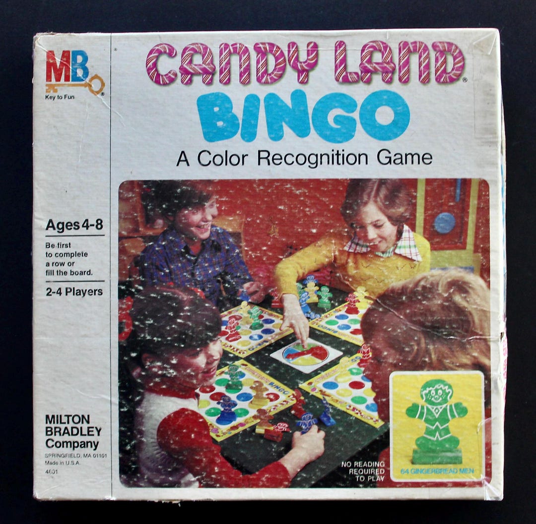 Vintage Candy Land Bingo 1978 - A Color Recognition Game by Milton ...