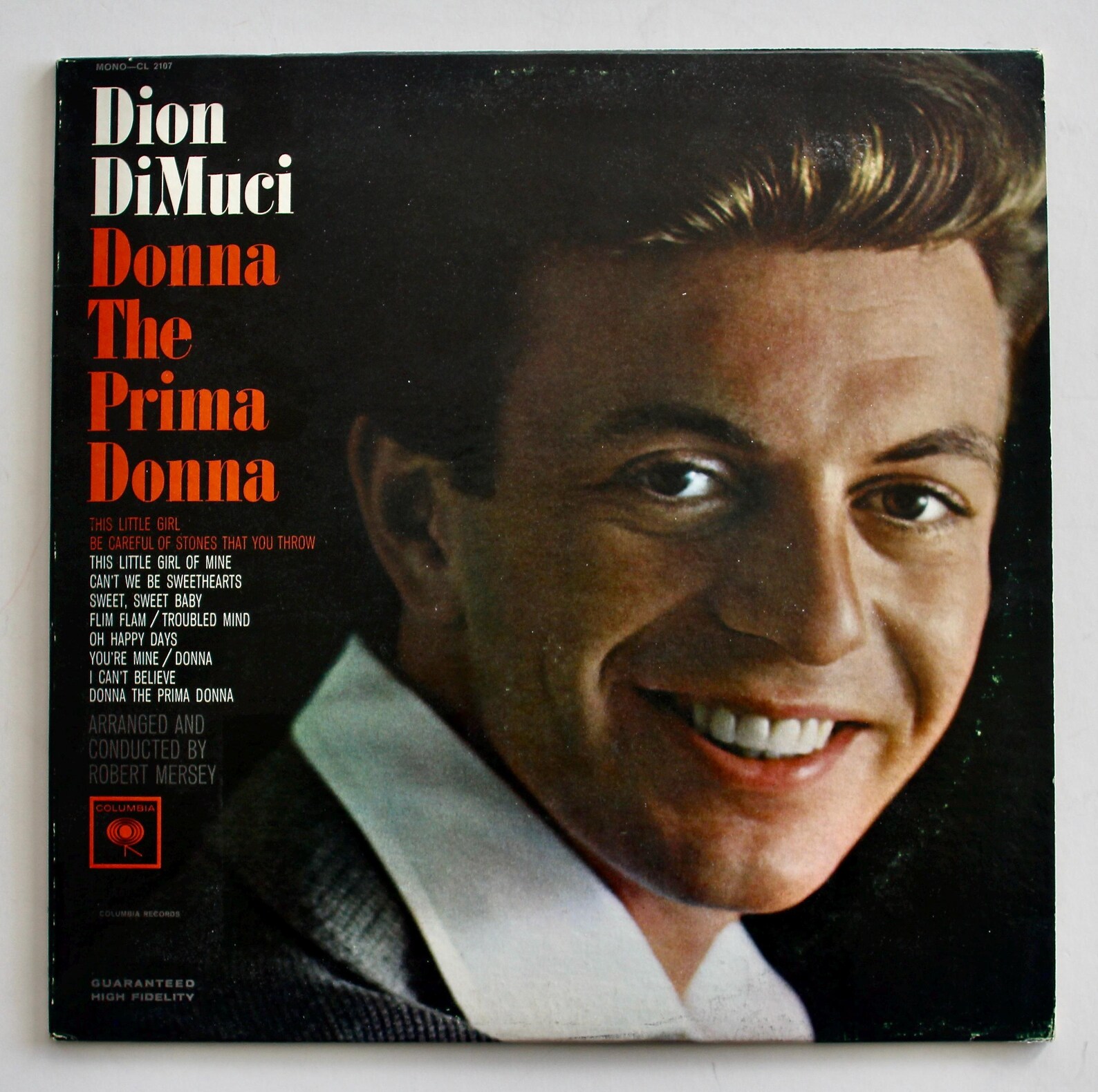 Vintage DION "donna the Prima Donna" Vinyl Record Album 1963 - Etsy