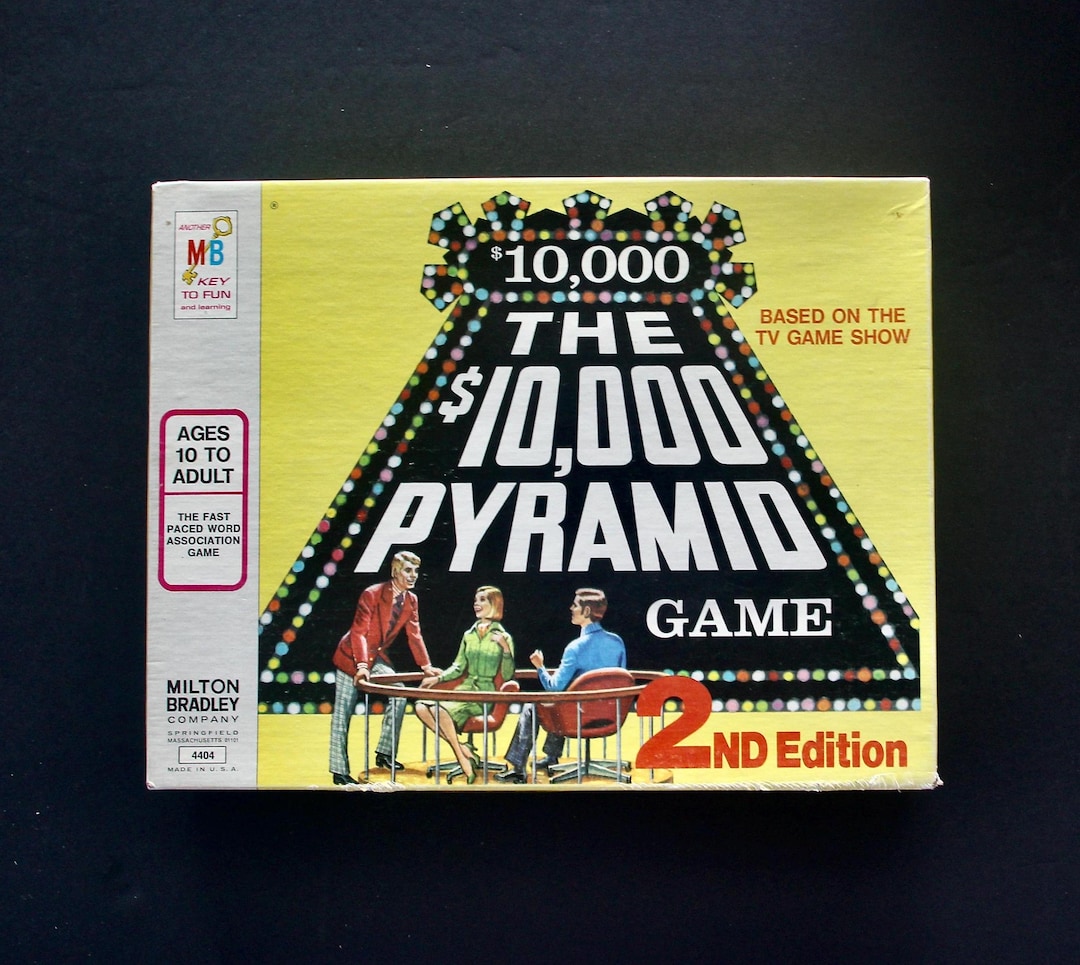 Vintage 1974 the 10,000 Pyramid Game 2nd Edition Based on the TV Game ...