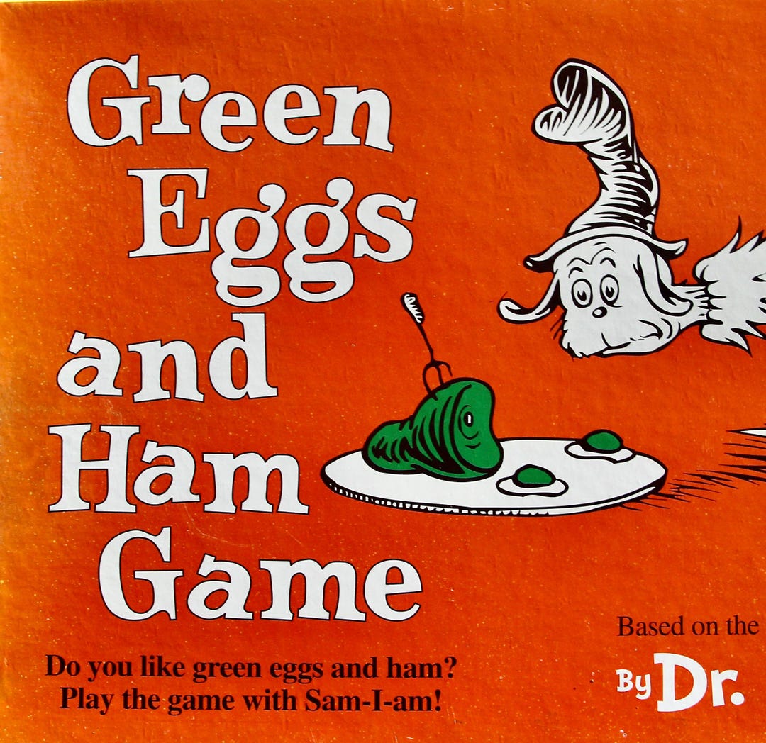 Vintage 2000 Dr. Seuss 'green Eggs and Ham Game' by University Games - Etsy