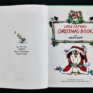 Vintage Little Critter's Christmas Book - 1989 by Mercer Mayer - Etsy
