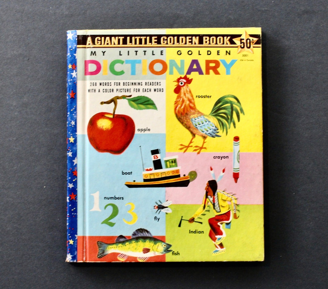 Vintage Giant Little Golden Book 5001 My Little Golden Dictionary 1957 ...