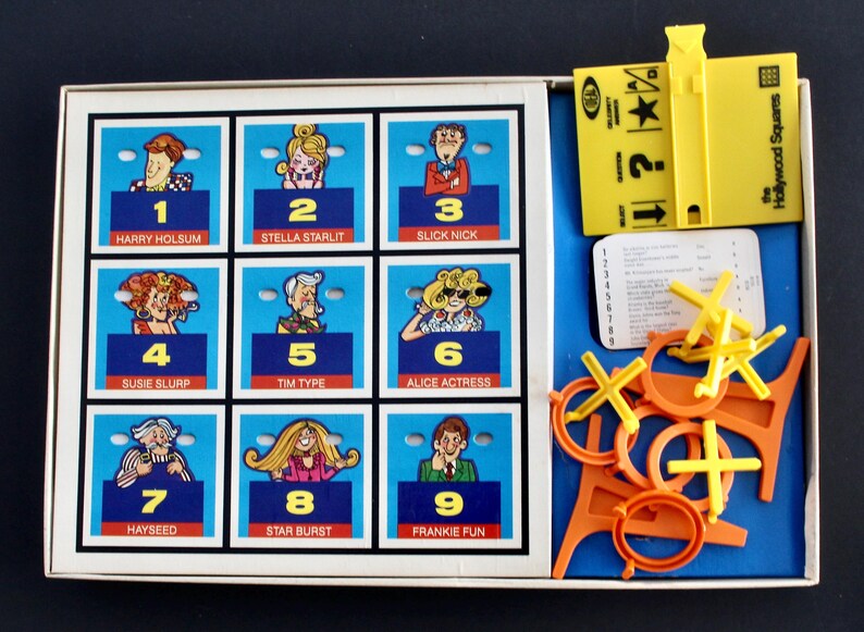 Vintage 1974 the Hollywood Squares - TV Game - Etsy