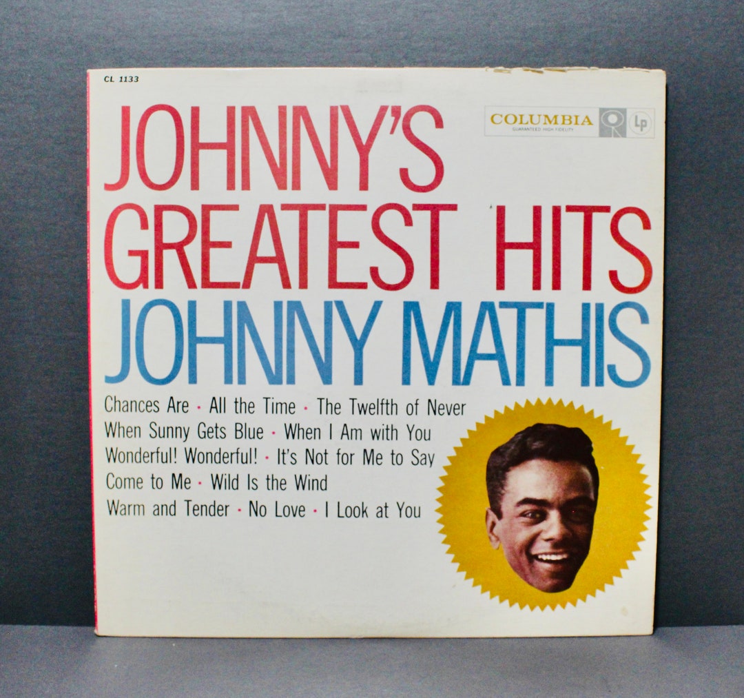 Vintage Johnny Mathis "johnny's Greatest Hits" Vinyl Record Album 1958 ...