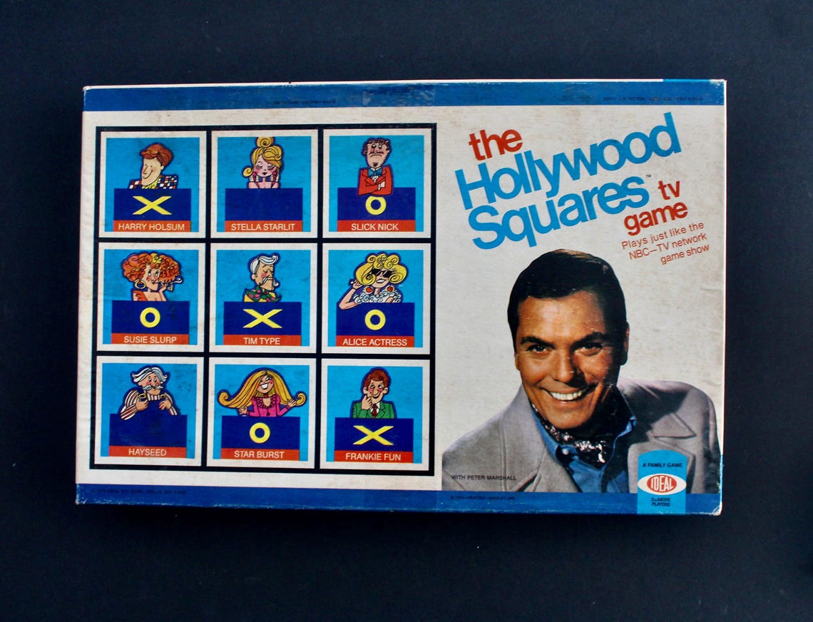 Vintage 1974 the Hollywood Squares - TV Game - Etsy