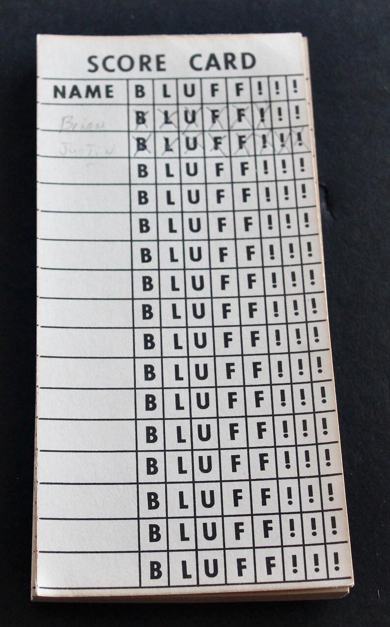 Vintage Bluff Dice Game (rare) 1960's - Etsy