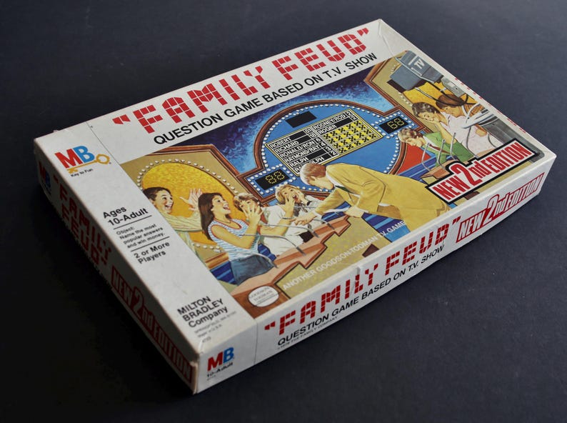 Vintage 1978 'family Feud Game' - 2nd Edition by Milton Bradley - Etsy