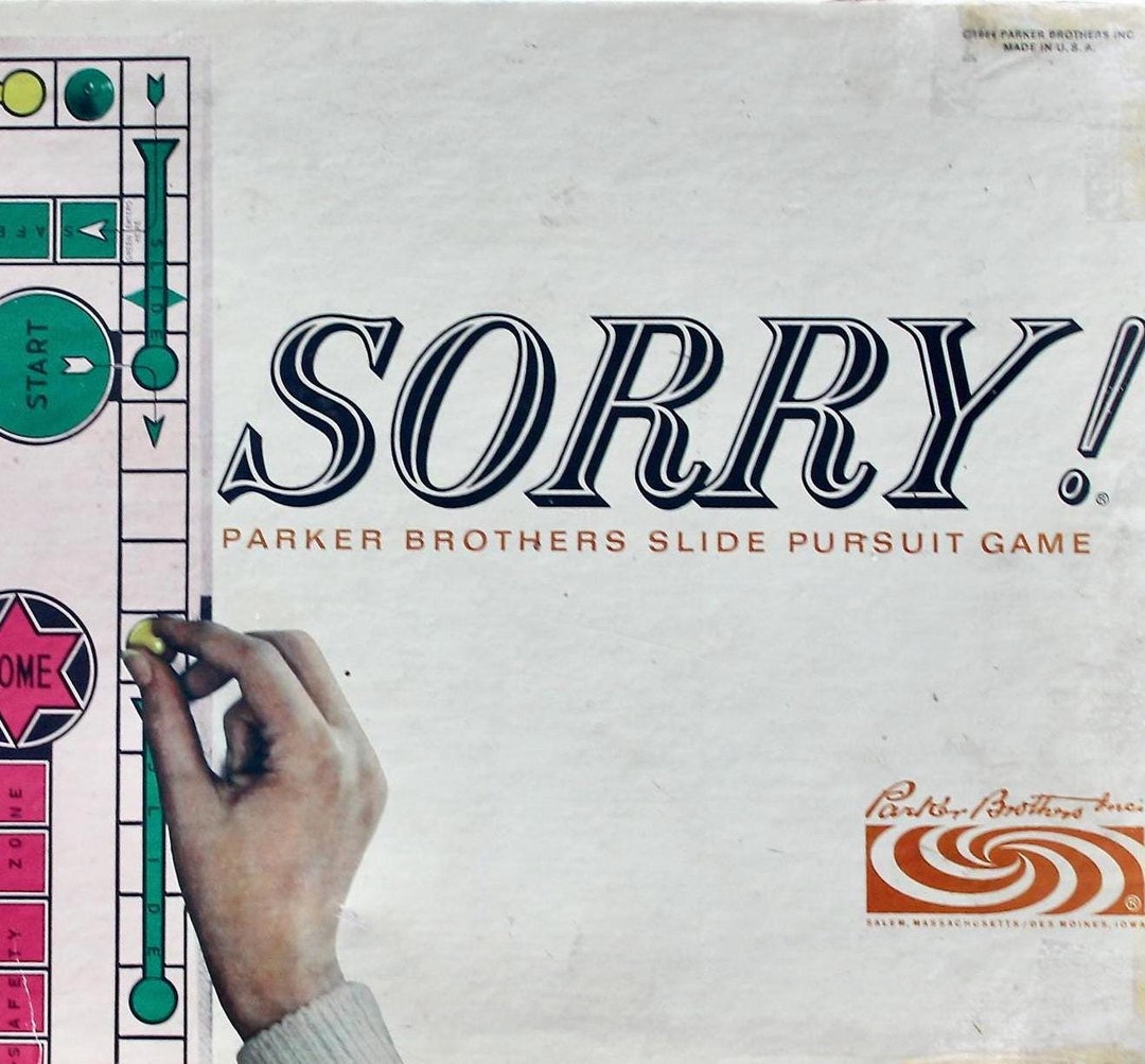 Vintage Sorry Game (slide Pursuit Game) 1964 by Parker Brothers - Etsy