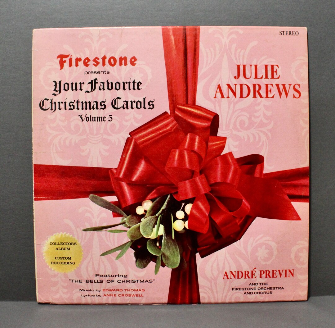 Vintage Julie Andrews firestone Presents Your Favorite Christmas Carols ...
