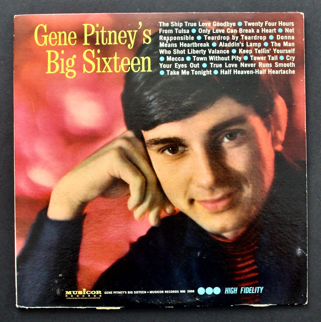 Vintage Gene Pitney "gene Pitney's Big Sixteen" 1965 Vinyl Record Album ...
