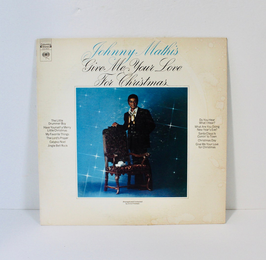 Vintage Johnny Mathis "give Me Your Love for Christmas" 1980's Vinyl ...