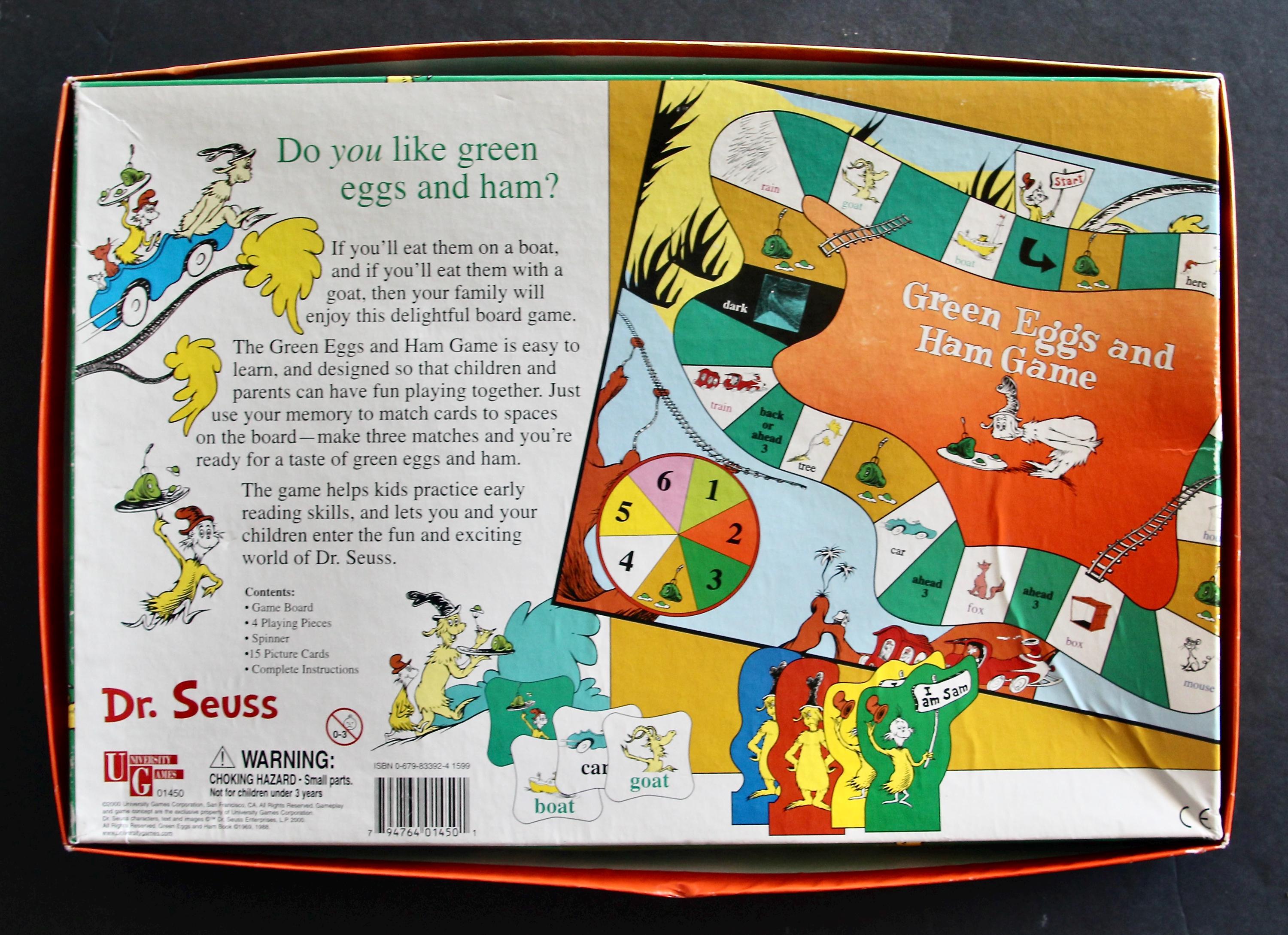 Vintage 2000 Dr. Seuss 'green Eggs and Ham Game' by University Games - Etsy