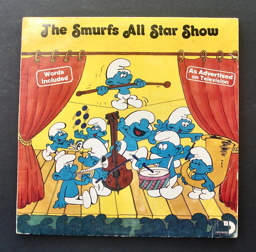 Vintage SMURFS 'the Smurfs All Star Show' 1981 Vinyl Record Album - Etsy