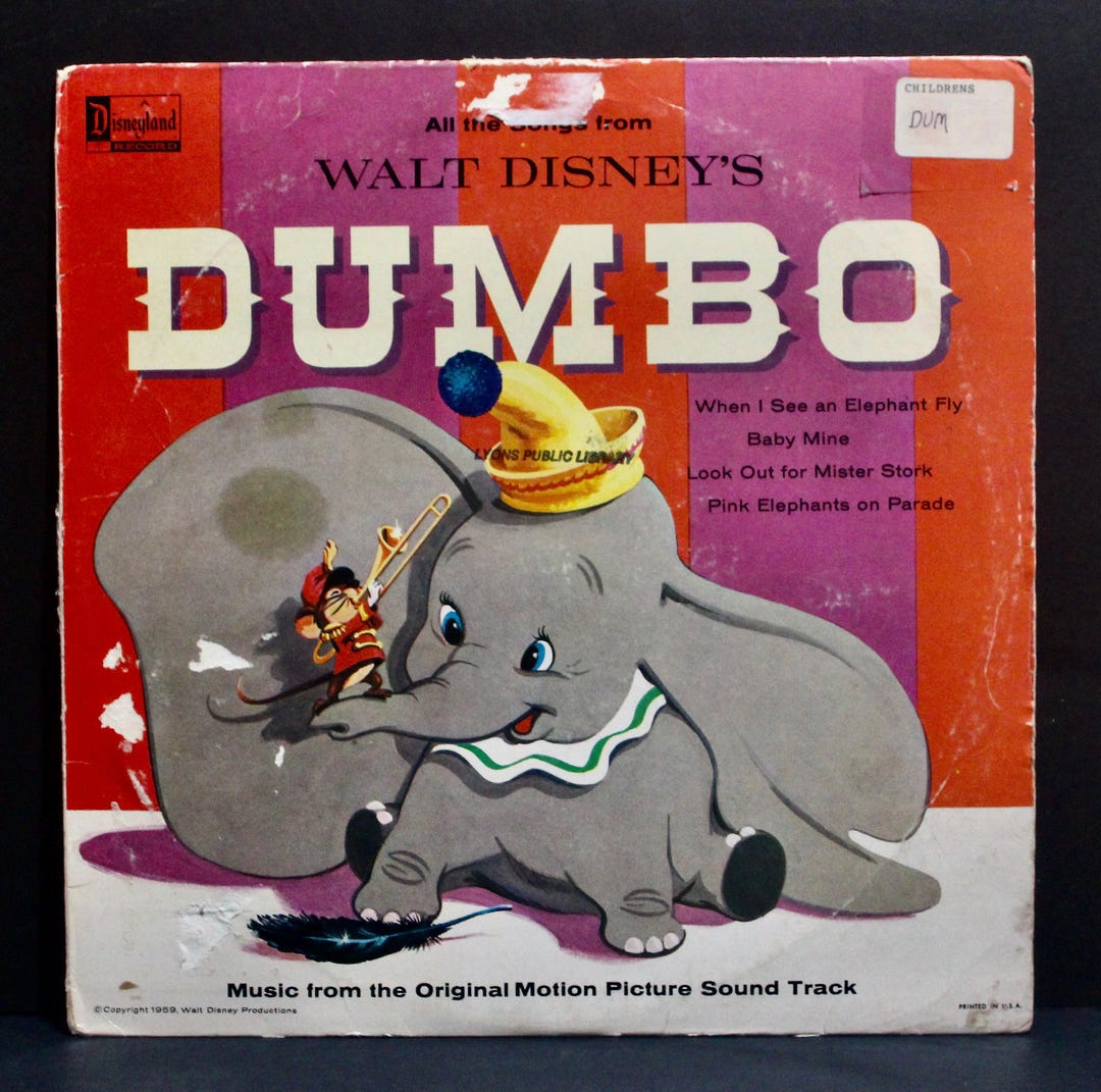 Vintage Walt Disney's DUMBO Vinyl Record Album 1959 - Etsy