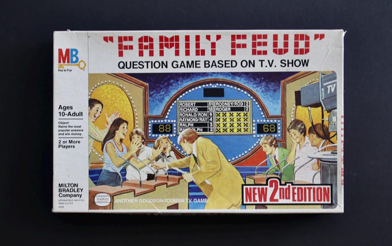 Vintage 1978 'family Feud Game' - 2nd Edition by Milton Bradley - Etsy