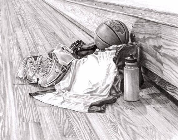 Basketball Pencil Drawing
