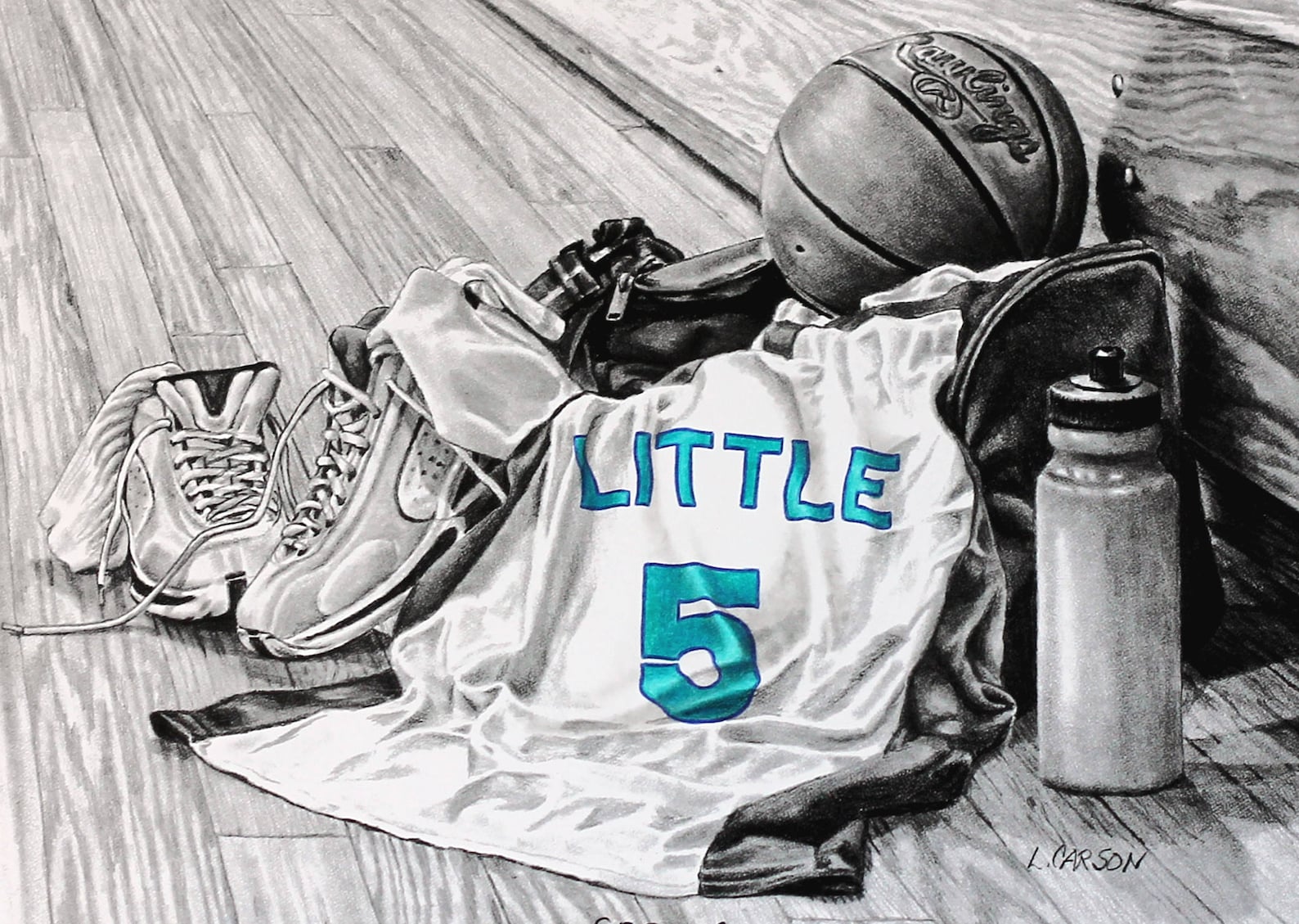 Personalized Basketball Print Team Colors Basketball Gift | Etsy