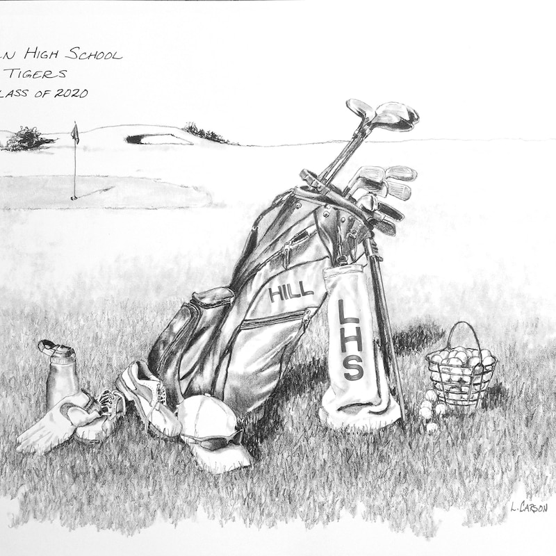 Framed Golf Art Work - Etsy