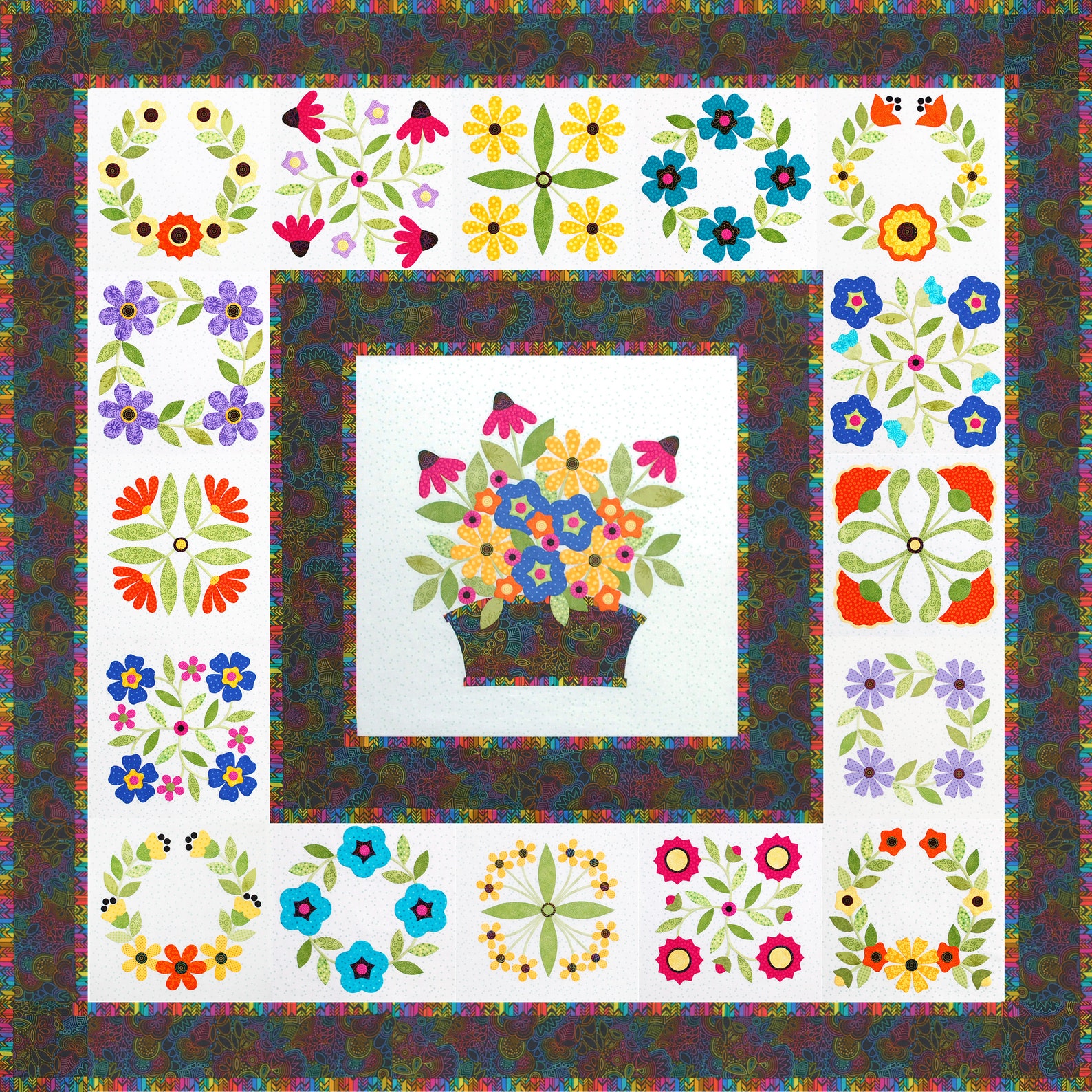 Applique School Center Block and Finishing - Etsy