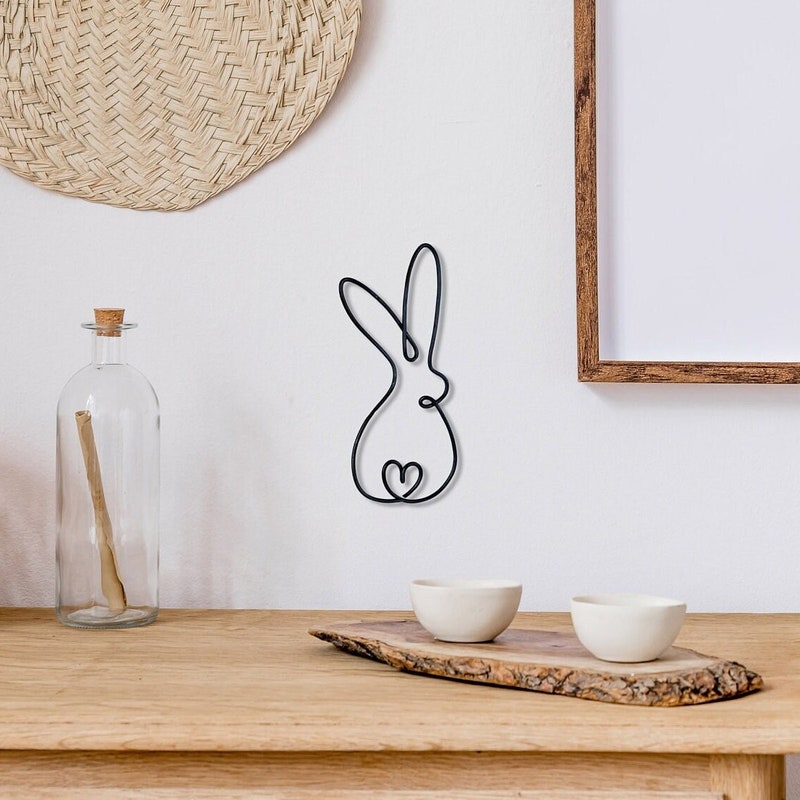 Wood Bunny Wall Art - Etsy
