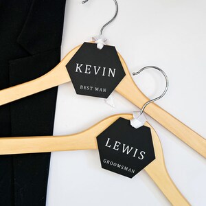 Personalised Groom Hanger Tag Acrylic Wedding Hanger Name Charm Bridal ...