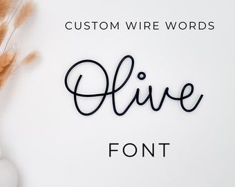 Custom Wire Words Personalised Wire Sign Bespoke Wire Word Quote Custom ...