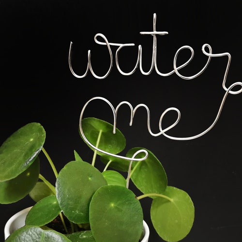 Wire Water Me Plant Marker Plant Topper Garden Marker - Etsy