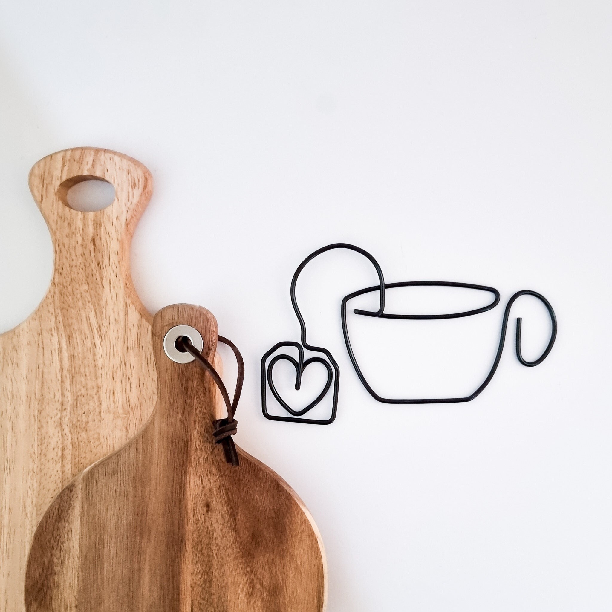 Wire Tea Cup Sign Love Tea Wall Art Wall Decor Kitchen - Etsy