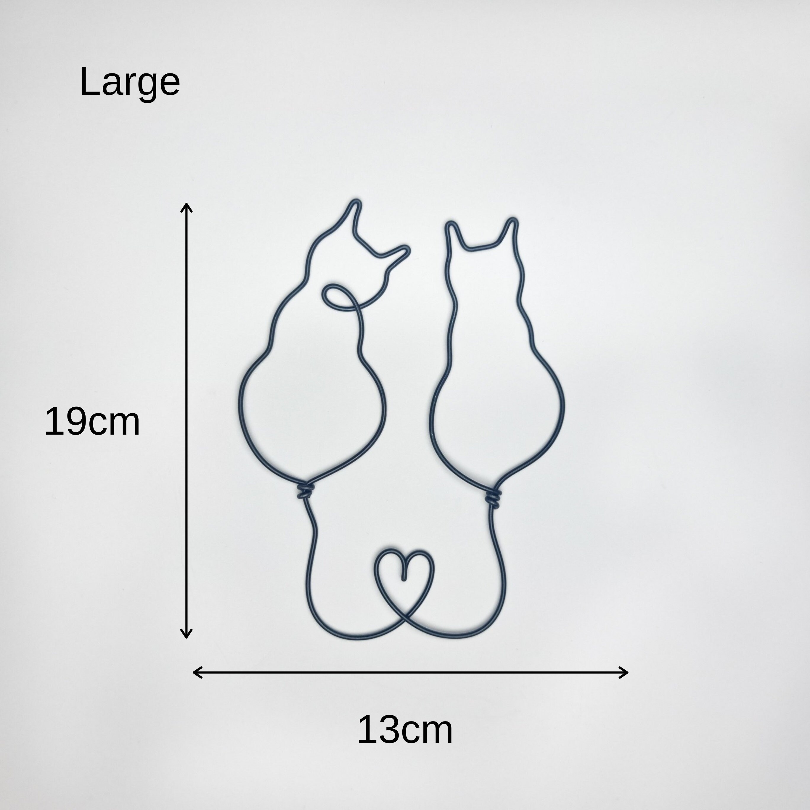 Wire Cats Wall Sign Cat Heart Wall Art Love Cats Wall | Etsy