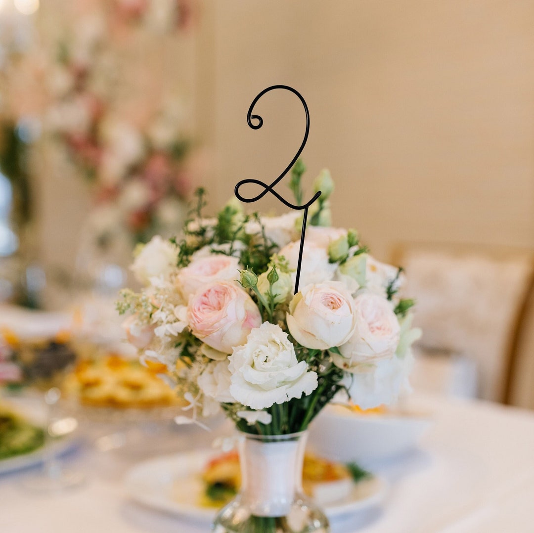 Wire Table Numbers - Reception Table Numbers - Wedding Decor - Wedding ...