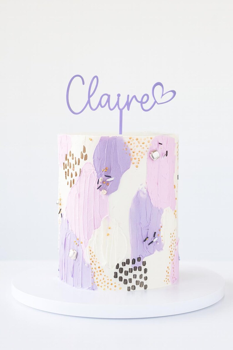Personalized Name Cake Topper - Custom Acrylic Cake Decoration - Etsy