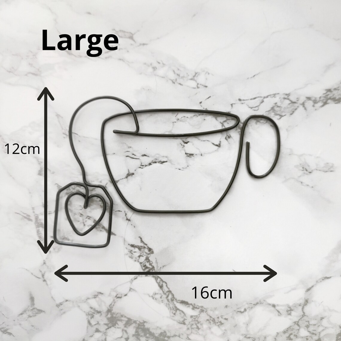 Wire Tea Cup Sign Love Tea Wall Art Wall Decor Kitchen - Etsy