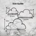 Wire Clouds Trio Clouds Wall Art Wall Sign Cloud Shape Home Decoration ...