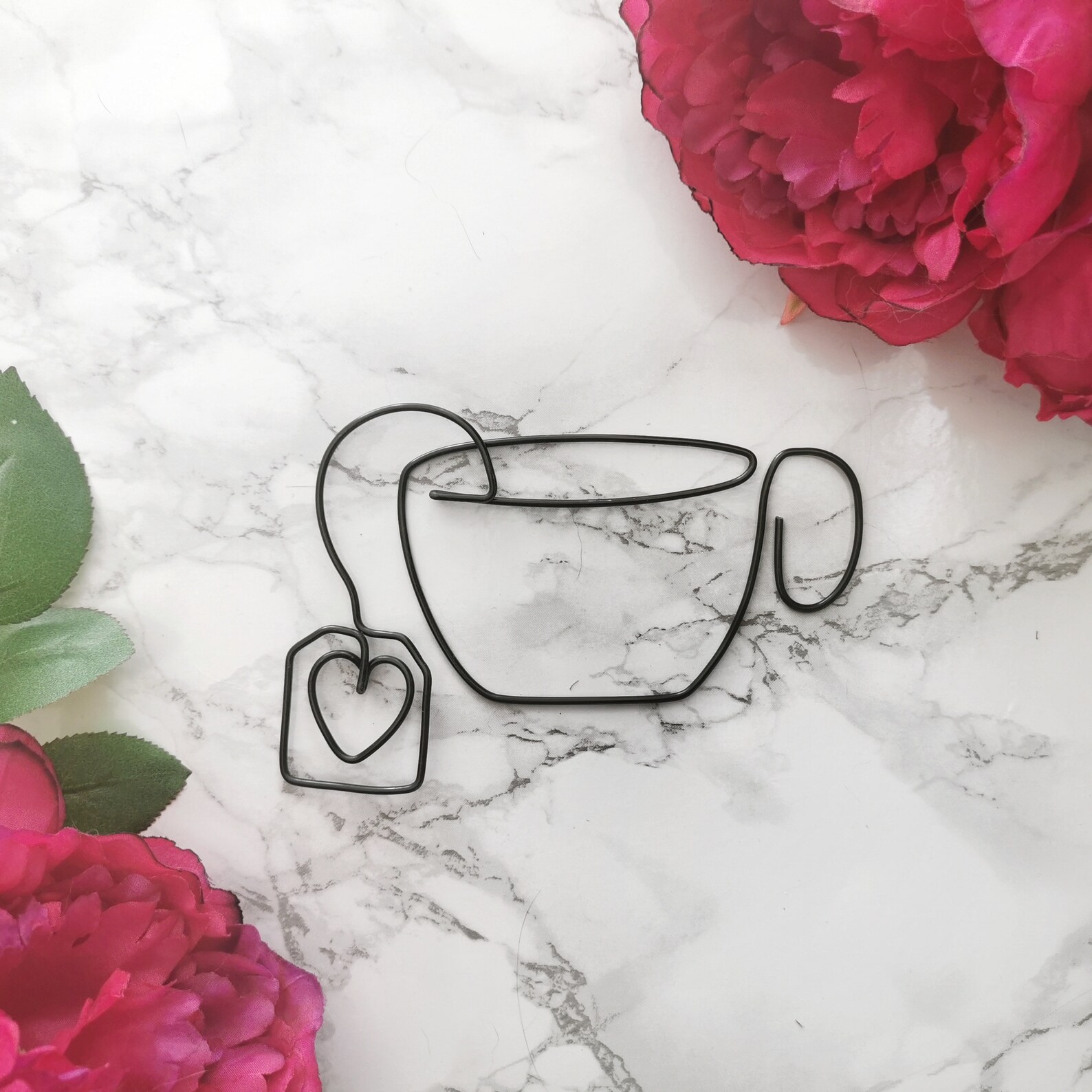 Wire Tea Cup Sign Love Tea Wall Art Wall Decor Kitchen - Etsy