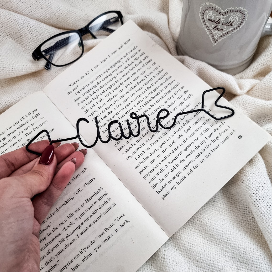 Custom Arrow Name Bookmark Wire Name Bookmark Bookmark - Etsy