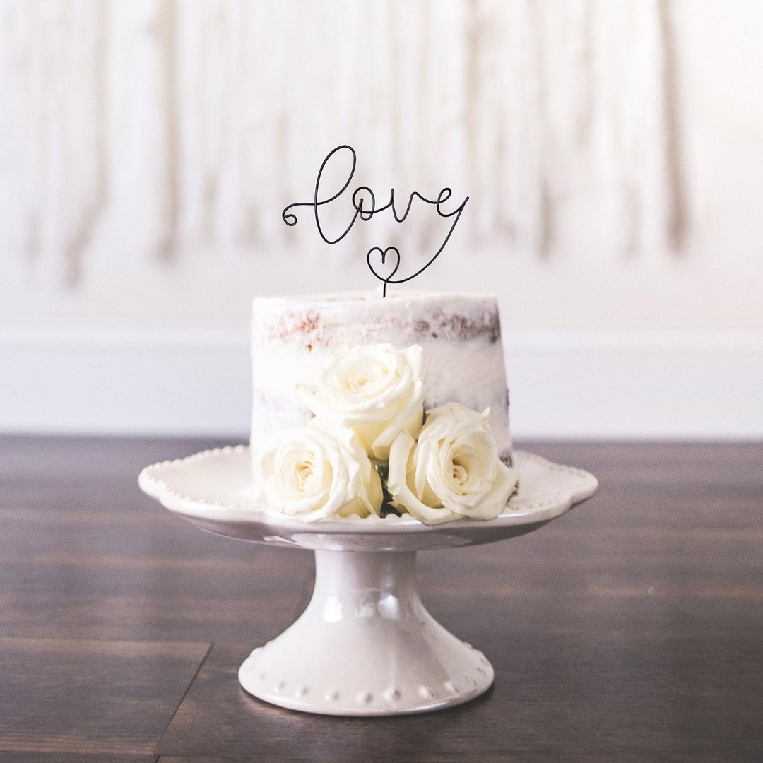 Love Cake Topper Wedding Cake Topper Wire Cake Topper - Etsy