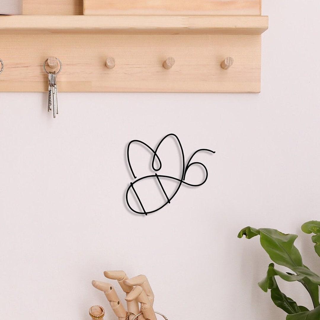 Wire Bee Wall Art - Bumble Bee Wall Art - Housewarming - Wall Decor ...